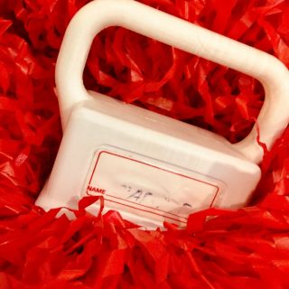 VINTAGE 1981 AUTHENTIC RED WHITE HIGH SCHOOL CHEER LEADING POM POMS ...