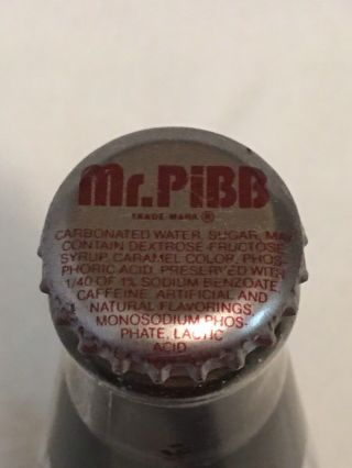 FULL VINTAGE 10oz MR. PIBB ACL SODA BOTTLE COCA - COLA | #7876501