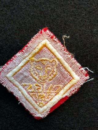 Vintage CUB SCOUT Rank Badge BEAR PATCH FELT Cloth Gauze Bk BSA Boy ...