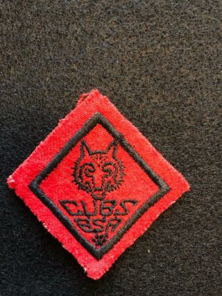 Vintage CUB SCOUT Rank Badge BEAR PATCH FELT Cloth Gauze Bk BSA Boy ...