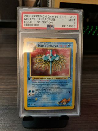 PSA 9 1st Edition Misty ' S Tentacruel Holo Rare 10/132 Gym Heroes ...
