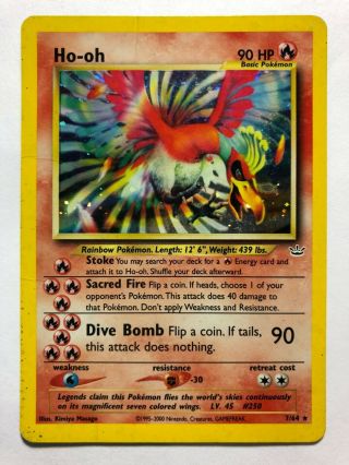HO - OH 7/64 Holo Rare Neo Revelation Pokemon Card | #30779943