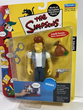 Simpsons Snake Action Figure WOS MOC Series 6 RARE Intelli - Tronic Toy ...