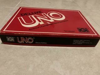 Deluxe Uno 1978 Vintage Card Game With Instructions And Paperwork ...