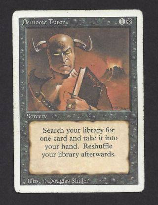 DEMONIC TUTOR 3rd Edition REVISED LP MTG, BONUS Cards Fast | #21546254