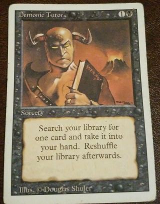MTG Card DEMONIC TUTOR 3rd Edition REVISED LP - LOOK | #21548156