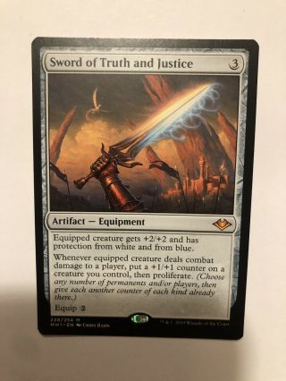 Sword Of Truth And Justice Modern Horizons Magic Mtg NM -, FLASH ...