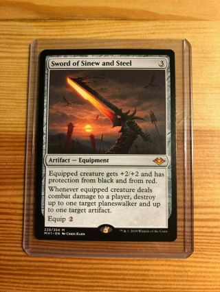 Sword Of Sinew And Steel Modern Horizons LP/NM MTG Magic The Gathering ...