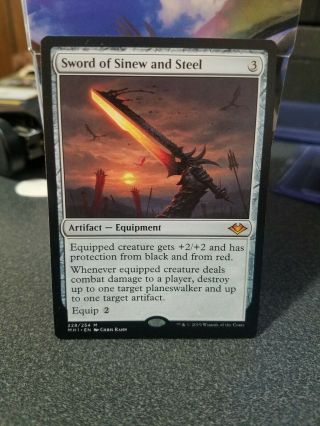 Sword Of Sinew And Steel Modern Horizons LP/NM MTG Magic The Gathering ...