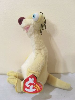 TY Beanie Baby Ice Age SID The Sloth 2009 Beanie Babies Plush Stuffed ...
