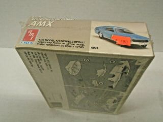 AMT/ERTL 1969 American Motors AMC AMX 1/43 Scale Model Kit 6904 Factory ...