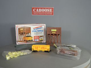 VINTAGE LIFE LIKE HO SCALE OPERATING COAL TIPPLE W/HOPPER CAR W/BOX ...
